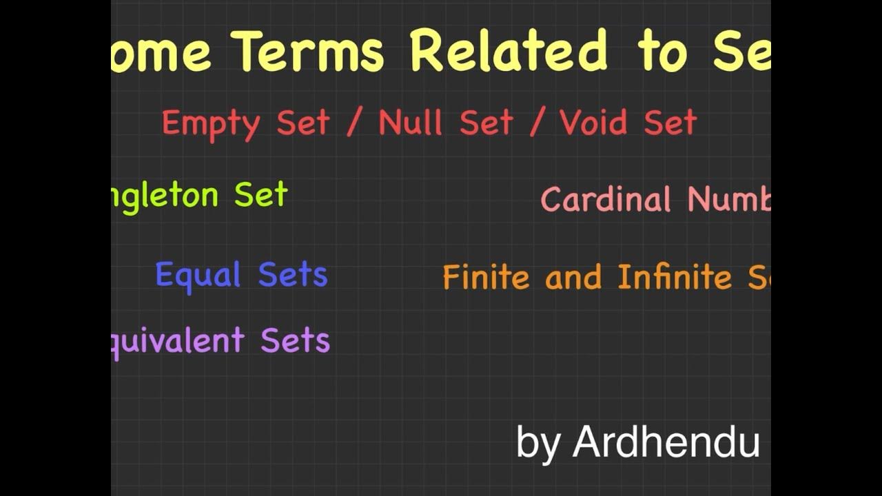 Empty Set Singleton Set Finite And Infinite Sets Cbse Isc West Bengal Board Youtube