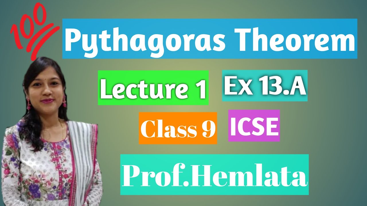 Pythagoras Theorem Class9 ICSE Ex 13A All Important Sums Selina Concise ...
