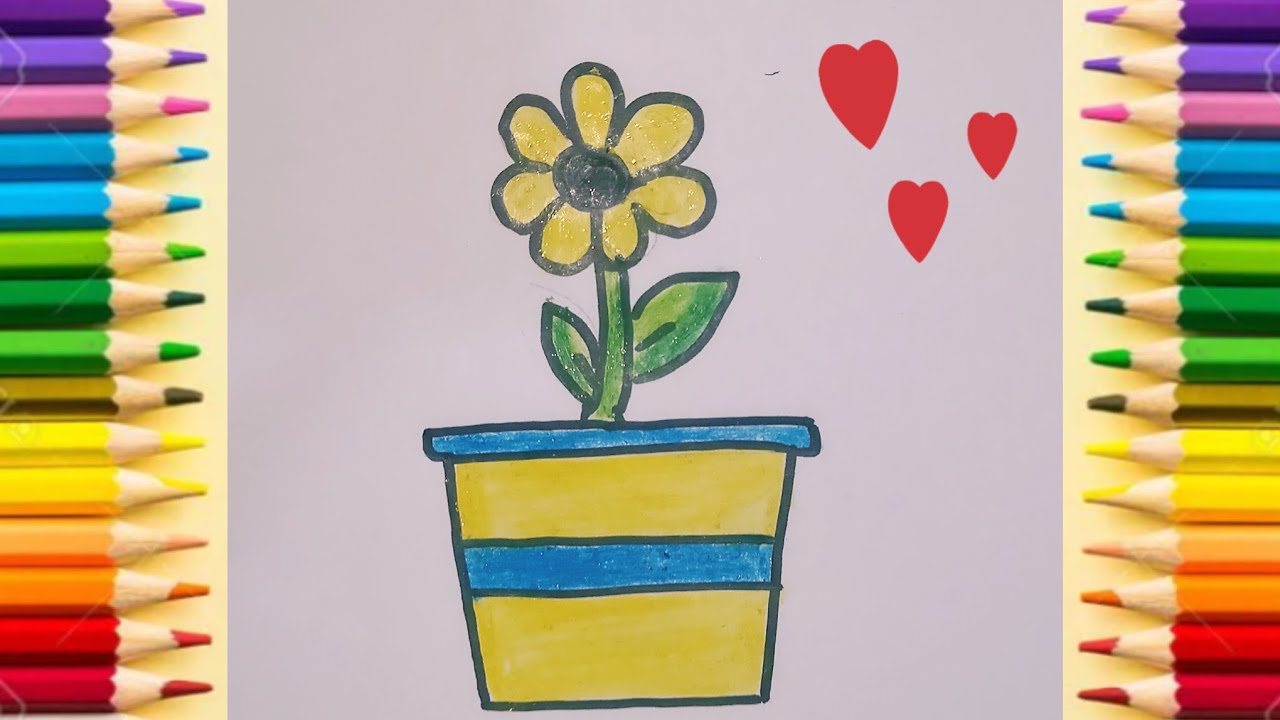 how to draw a Cute flower drawing | cute flower drawing | hania horia ...