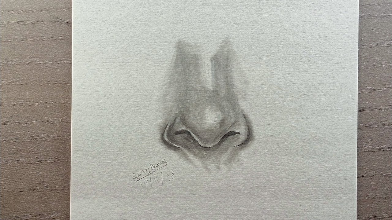 How To Draw Realistic Nose Step by Step// Nose drawing Tutorial. # ...