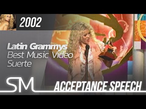 Shakira | 2002 | Latin Grammys | Best Music Video - Suerte - YouTube