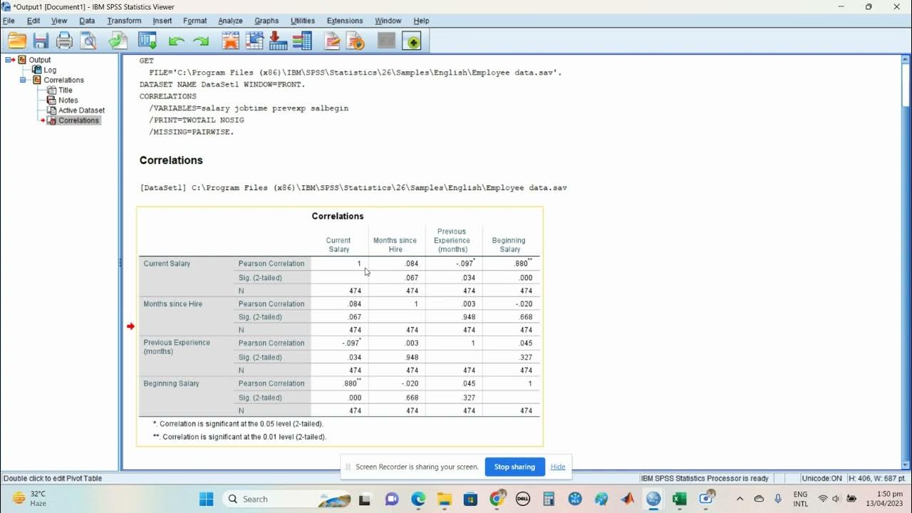 Running and Interpreting Pearson Correlation on SPSS 26 - YouTube