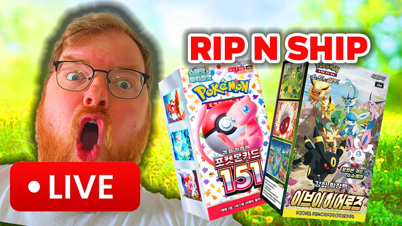 Live Pokemon Shop! Rip and Ship Korean Pokemon Cards! - YouTube