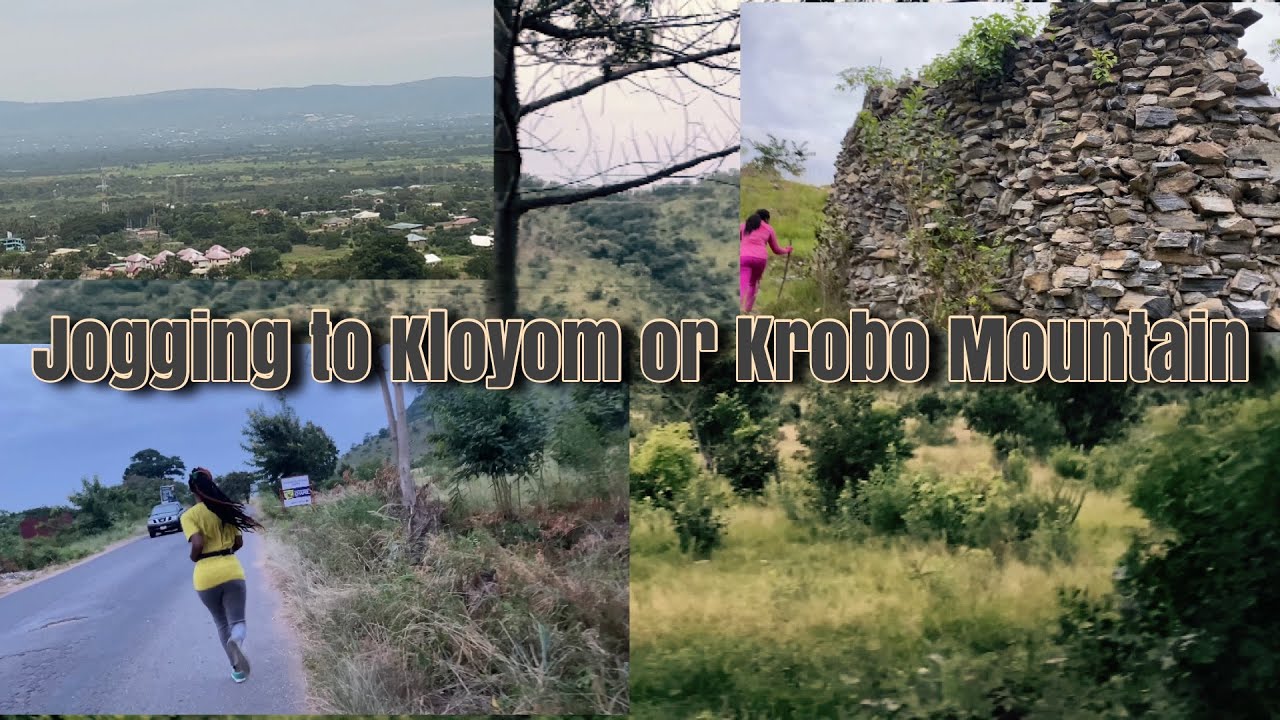 Jogging to Kloyom or Krobo Mountain mountain from Somanya to AKUSE in ...