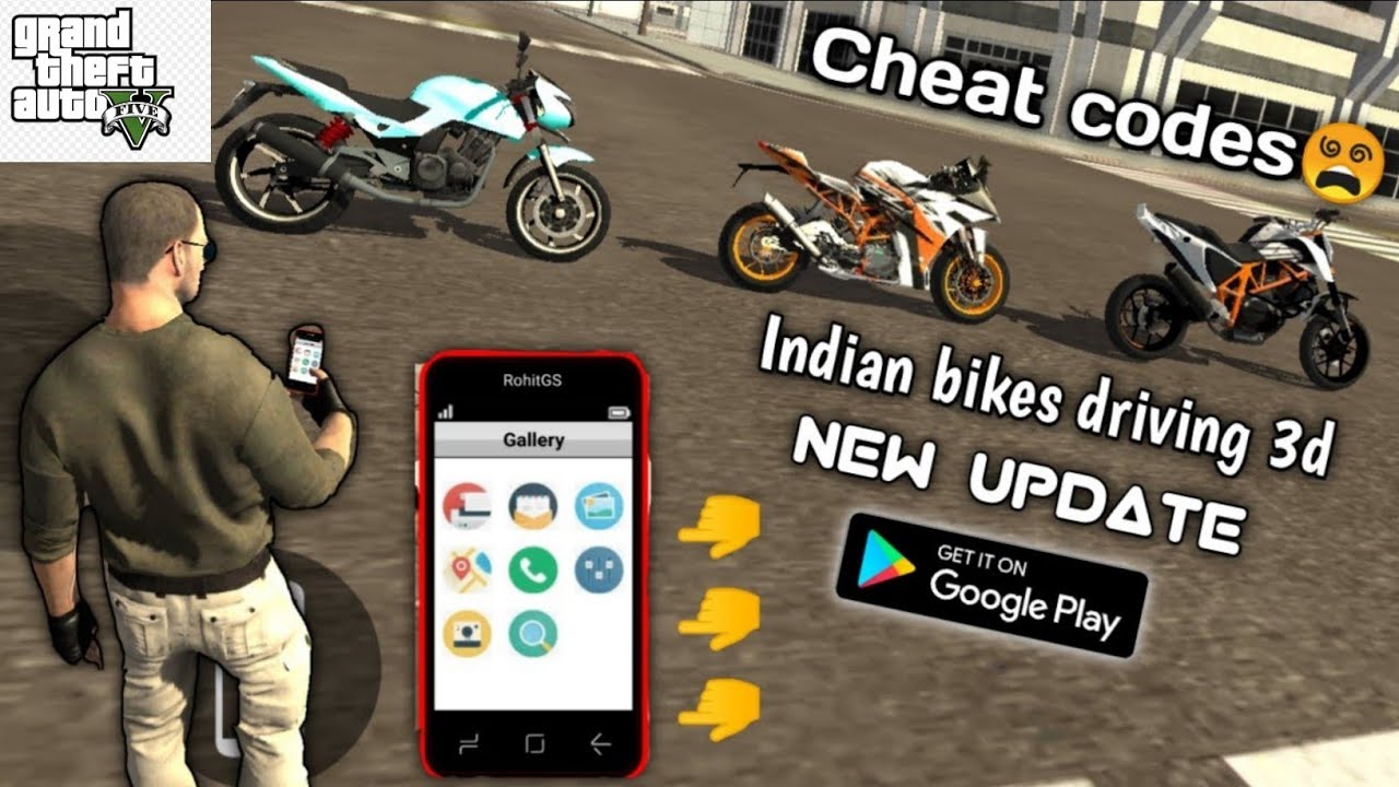 INDIAN BIKE 3D ALL CHEAT CODE LIST 🔥🔥 / indian bike 3d new update 😱 ...