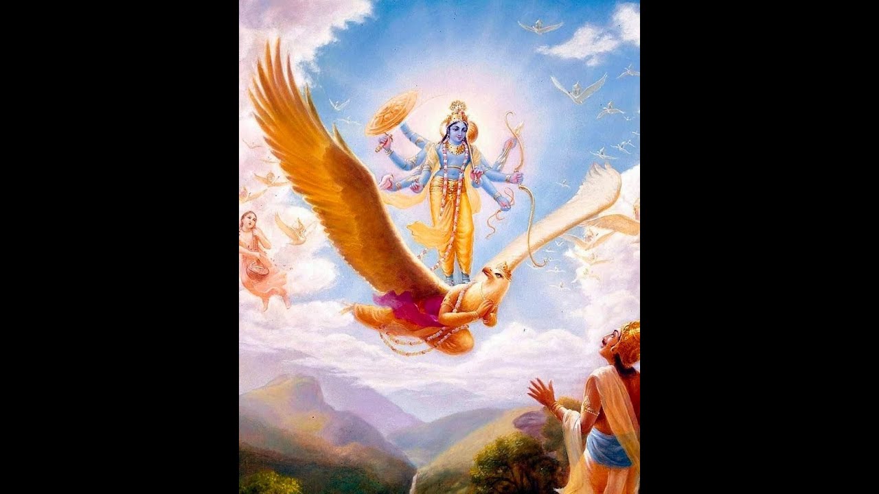 GARUDA & VISHNU APPEAR IN SKY - YouTube