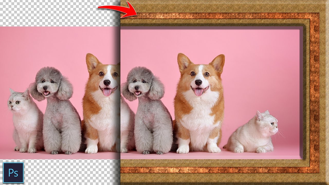 How To: Photo Frame Effect In Photoshop (3 Min) | Picture Frame Effect ...