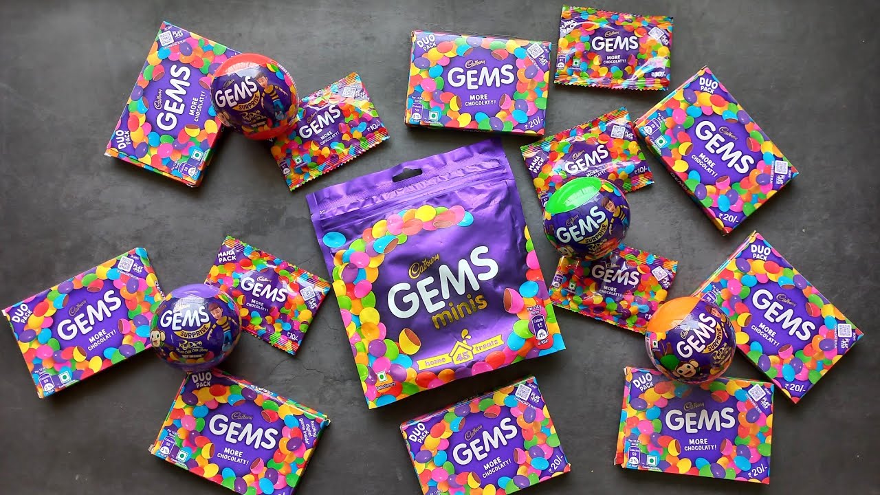 Gems opening video, surprise toys, chocolate opening video, lots of ...