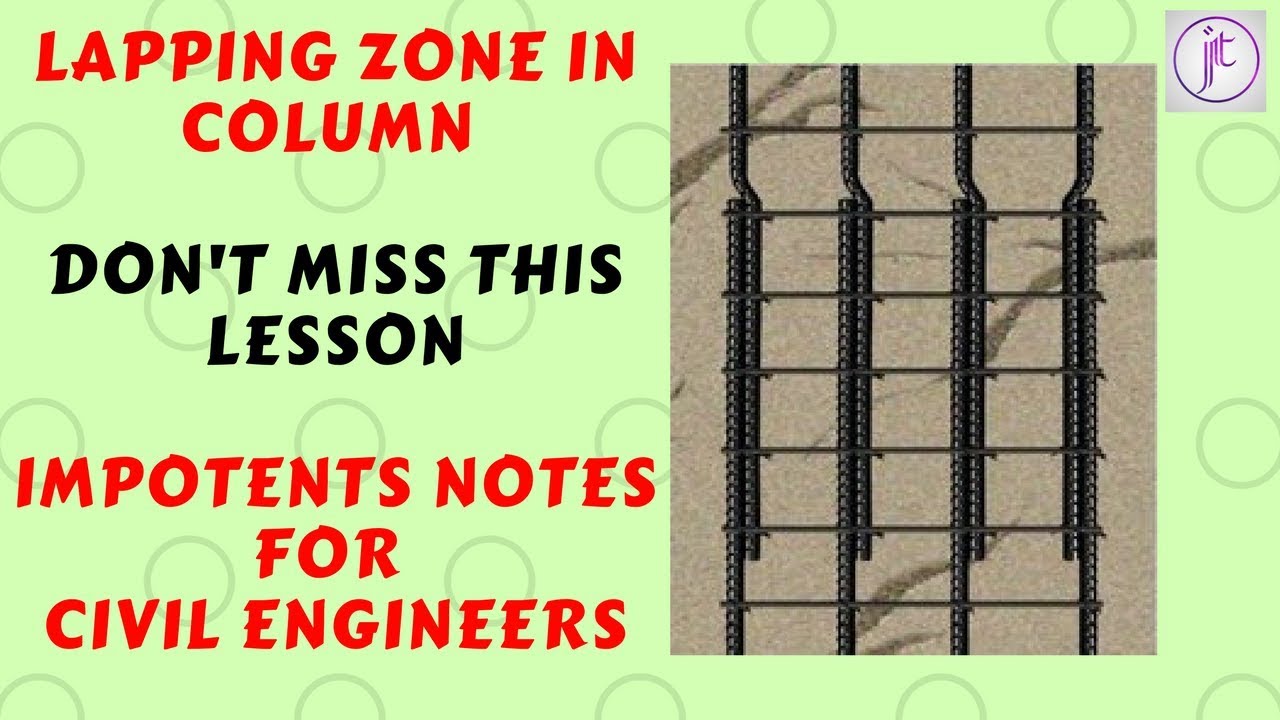 Reinforcement Lapping Zone in Column By Jana technic - YouTube