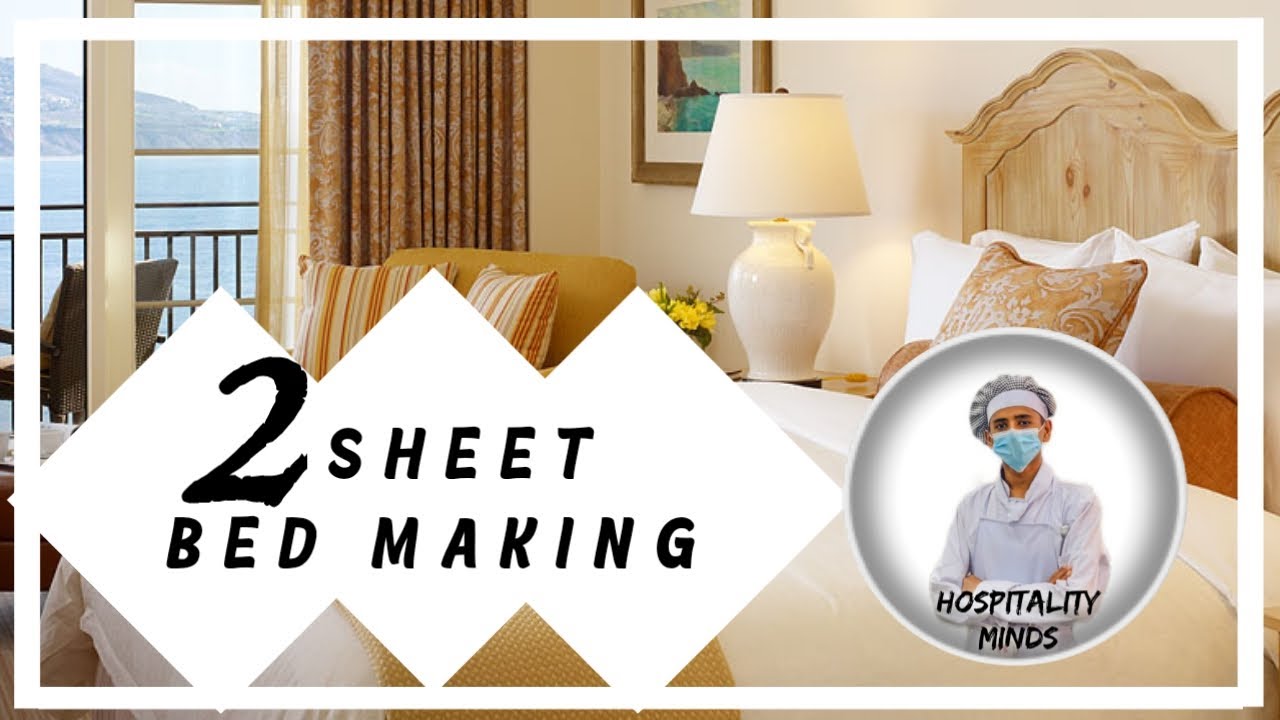 Bed making || 2 Sheet || Housekeeping in hotel industry - YouTube