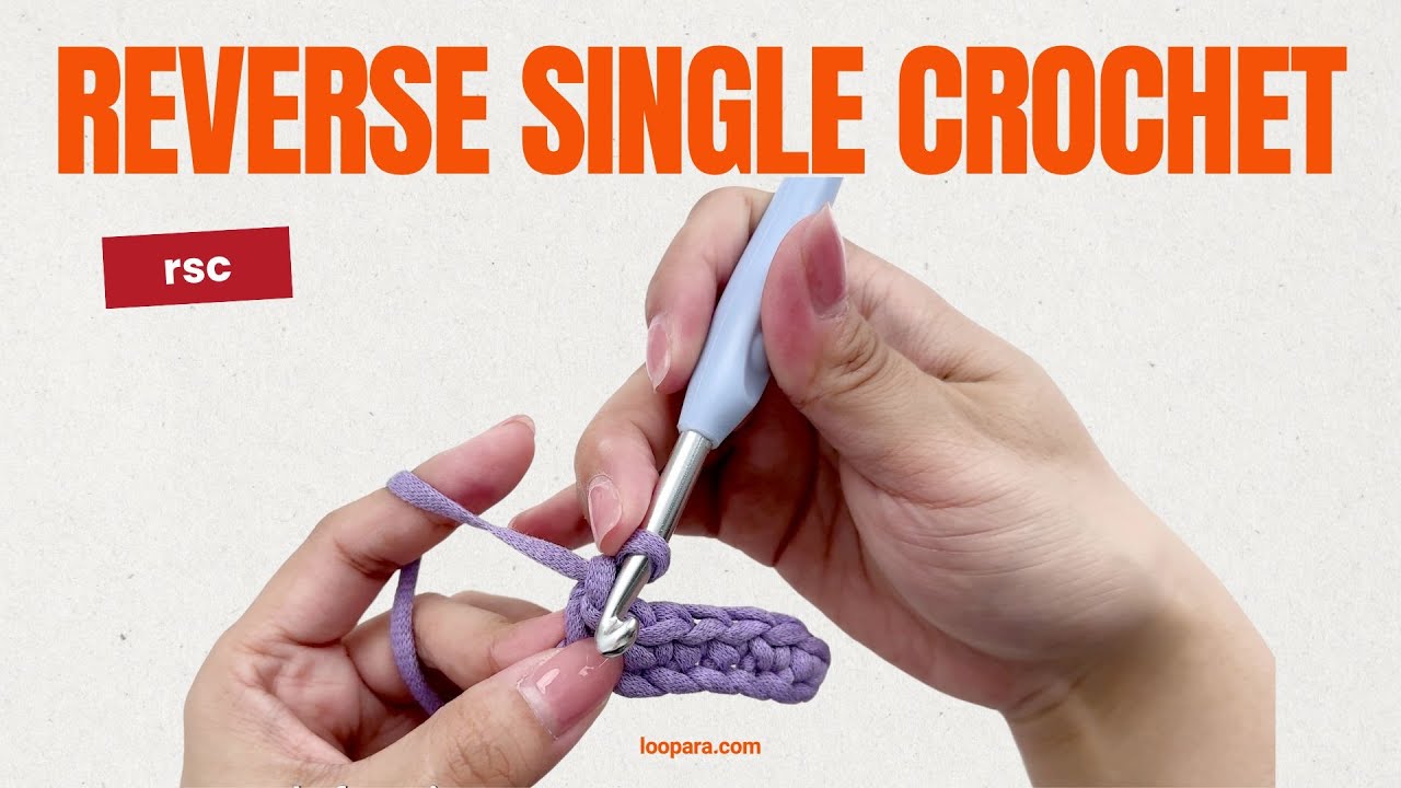 Reverse Single Crochet (rsc) - Easiest Beginner Tutorial - YouTube