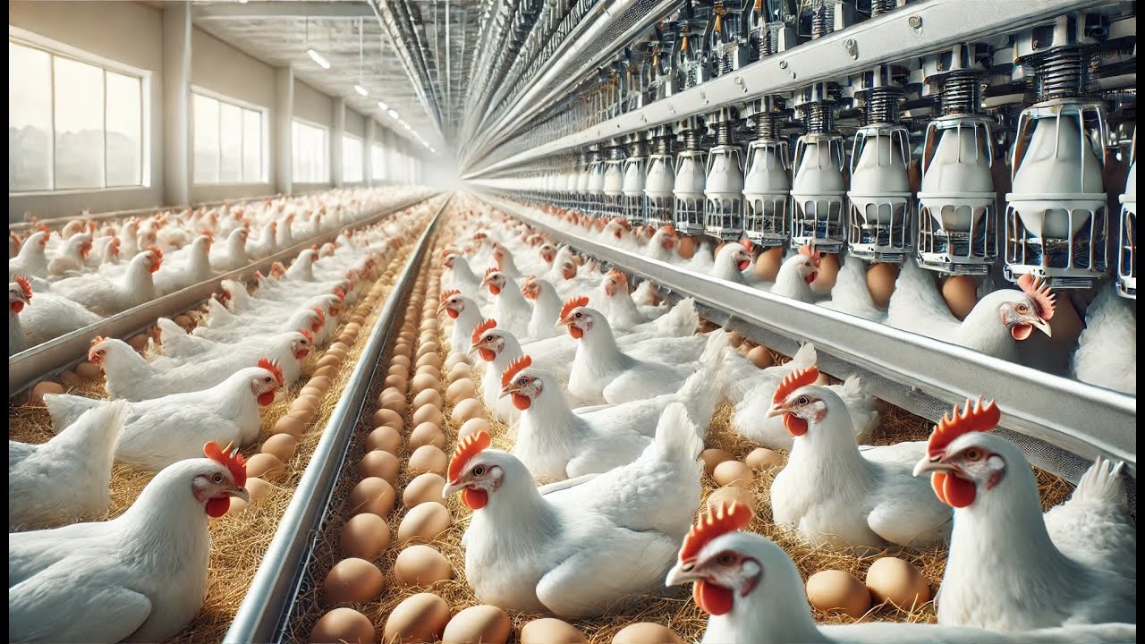 How Chickens Farm Make Million Eggs - Inside Modern Chickens Farm ...