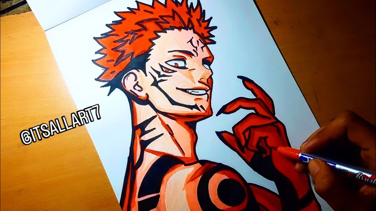 Drawing - sukuna full body// speed drawing - sukuna full body// how to ...