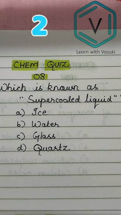 Chemistry Quiz #8 | Learn with Vasuki #chemistry #education # ...
