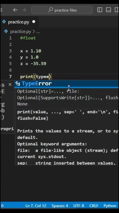 Float Python Code Programming Coding Pythonforbeginners Python3 Pythonprogramming Youtube