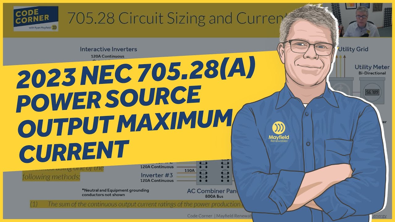 2023 NEC 705.28(A) Power Source Output Maximum Current - YouTube