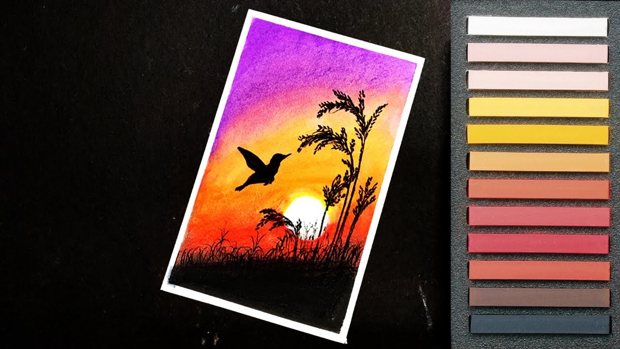 Soft Pastels Scenery Drawing | Easy Soft Pastel Drawing for Beginners ...