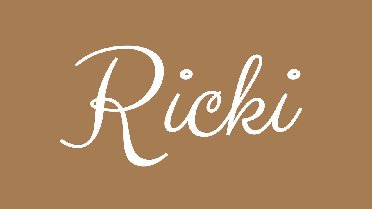 Learn how to Sign the Name Ricki Stylishly in Cursive Writing - YouTube