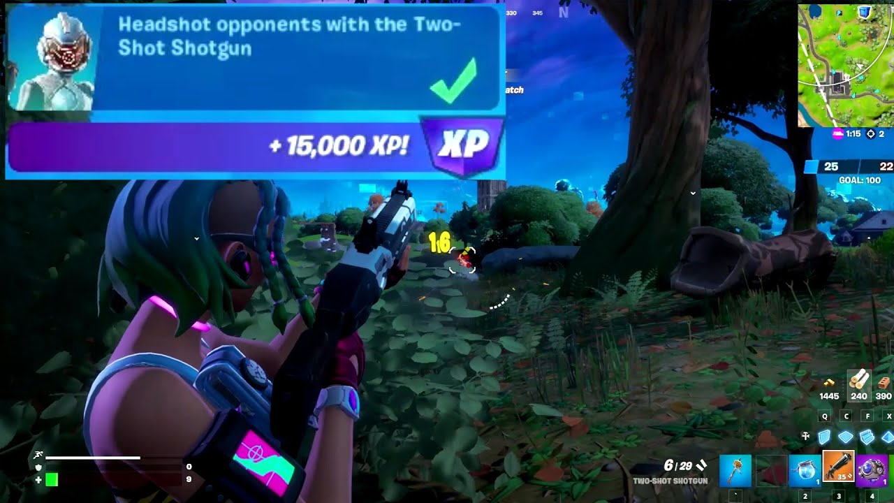 Headshot Opponents with the Two-Shot Shotgun - Fortnite - YouTube