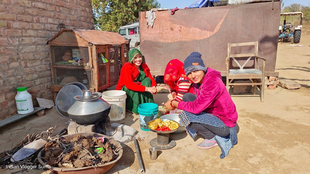 Real village life in India, मामाजी की ढाणी में खूब मस्ती। - YouTube