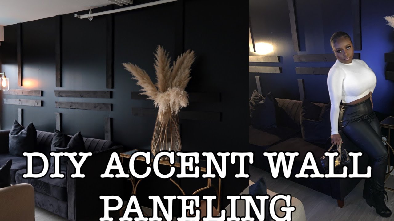 DIY ACCENT WALL PANELING | BOARD & BATTEN WALL RENTER FRIENDLY EP.5 ...