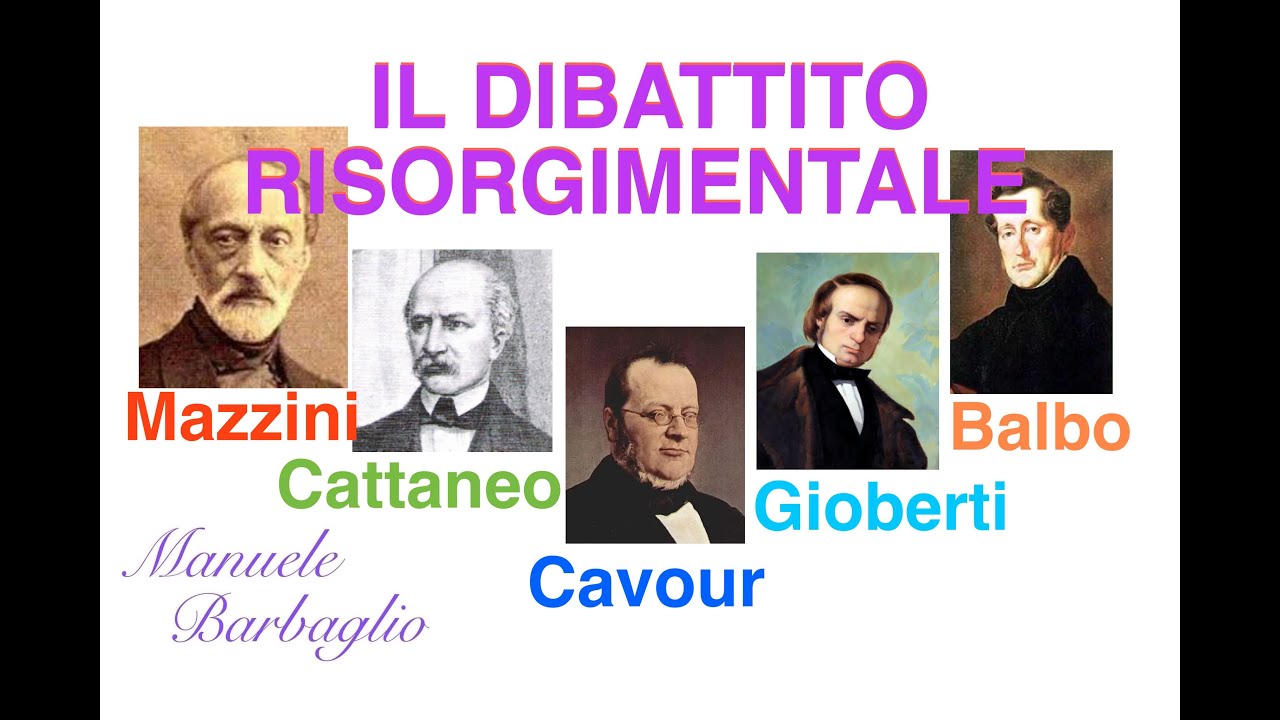 Il dibattito risorgimentale (Mazzini, Cattaneo, Cavour, Gioberti, Balbo) - YouTube