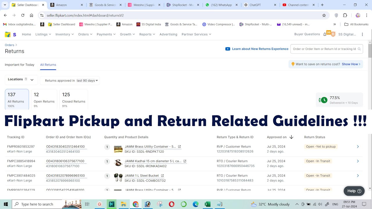 Flipkart Pickup and Return Related Guidelines !!! - YouTube