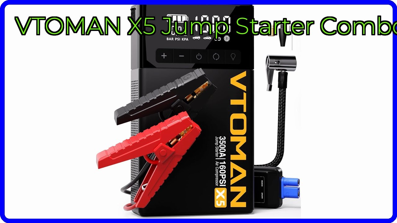 REVIEW (2026): VTOMAN X5 Jump Starter Combo. ESSENTIAL details. - YouTube
