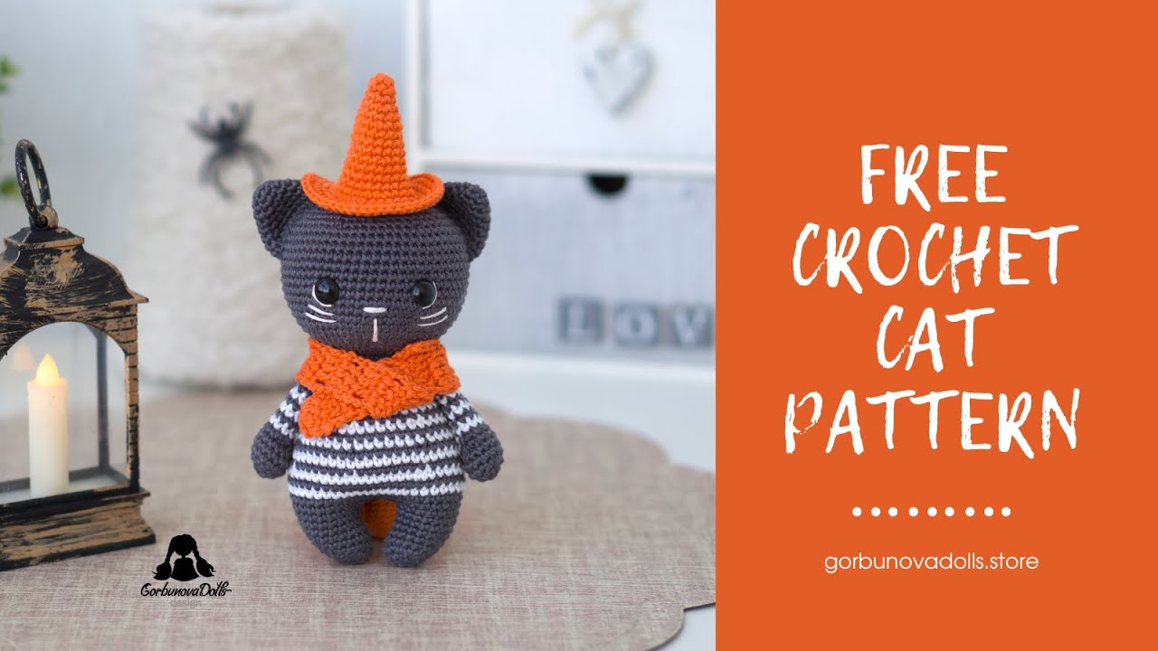 Free Crochet Cat Pattern 🐈‍⬛ - YouTube