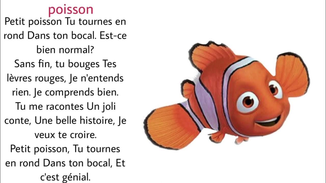 poésie poisson CP CE1 CE2 #poésie - YouTube