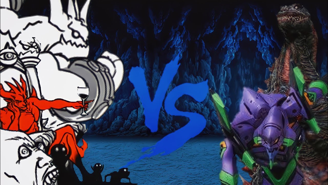 The battle cats - Shin godzilla cat and Eva Unit 01 vs all moons. (Part ...