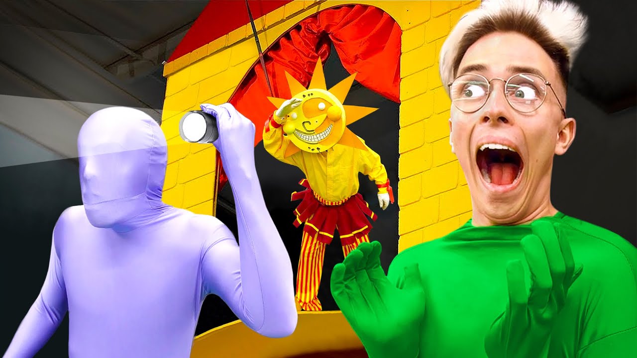 FNAF Camouflage Hide and Seek In Real Life in a Trampoline Park - YouTube