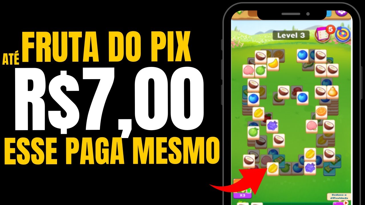 Pix de Até R$7! App Fruit Tile Party Paga Mesmo! app para GANHAR ...