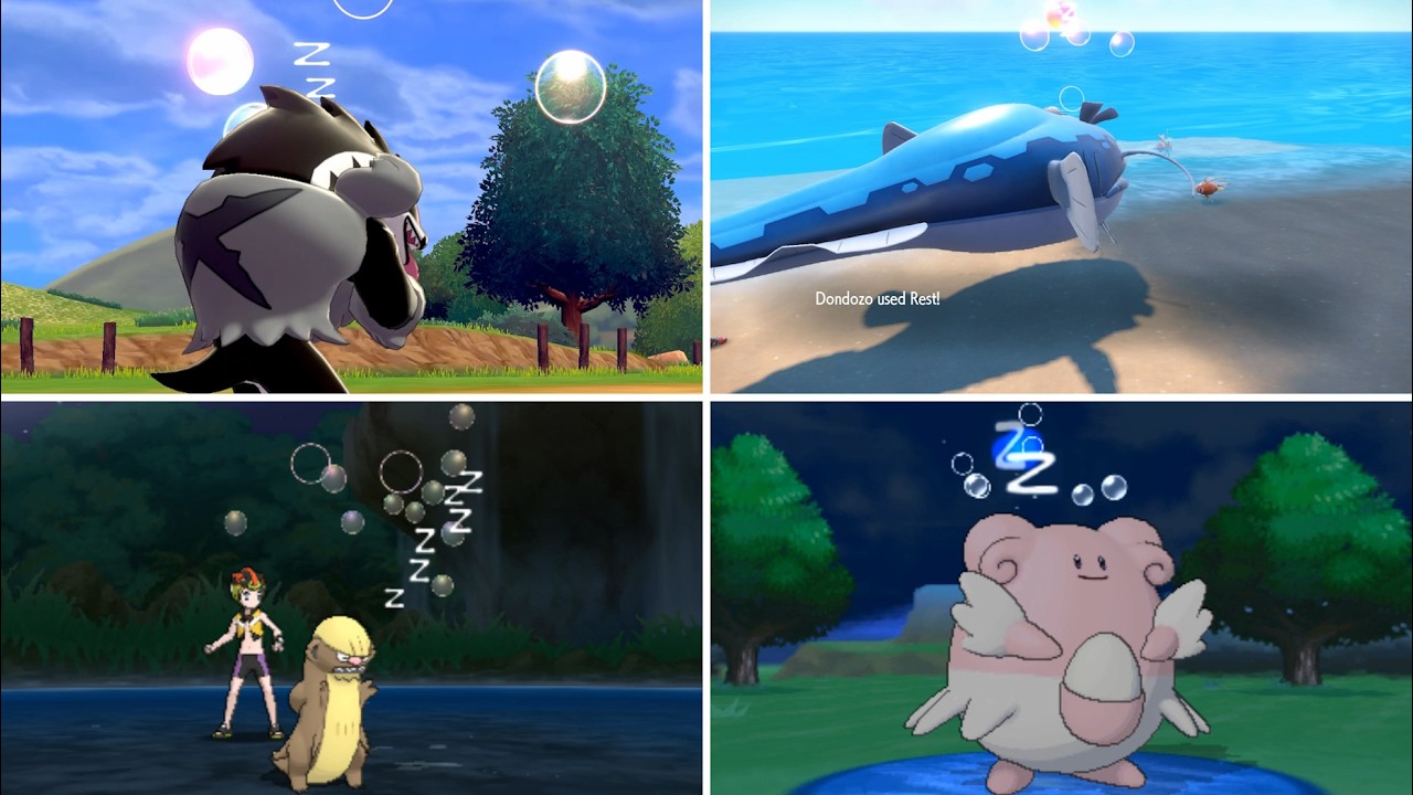#156 Rest - Generations 1-9 Pokémon move - YouTube