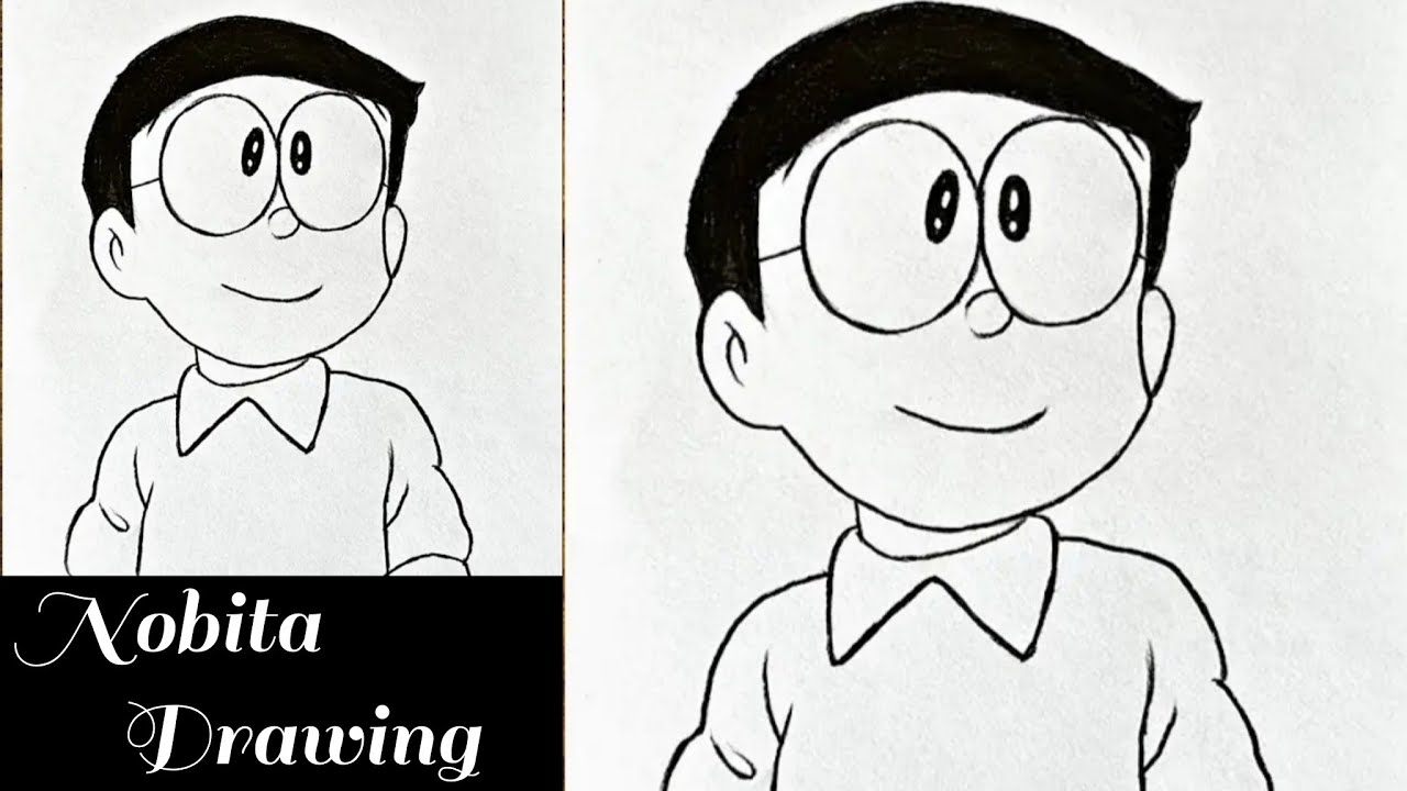 How to Draw Nobita from Doraemon || Easy drawing ideas for beginners ...