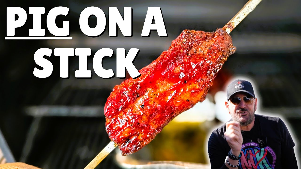 Pig on a Stick | Backyard Pig On a Stick On The Masterbuilt Gravity XT ...