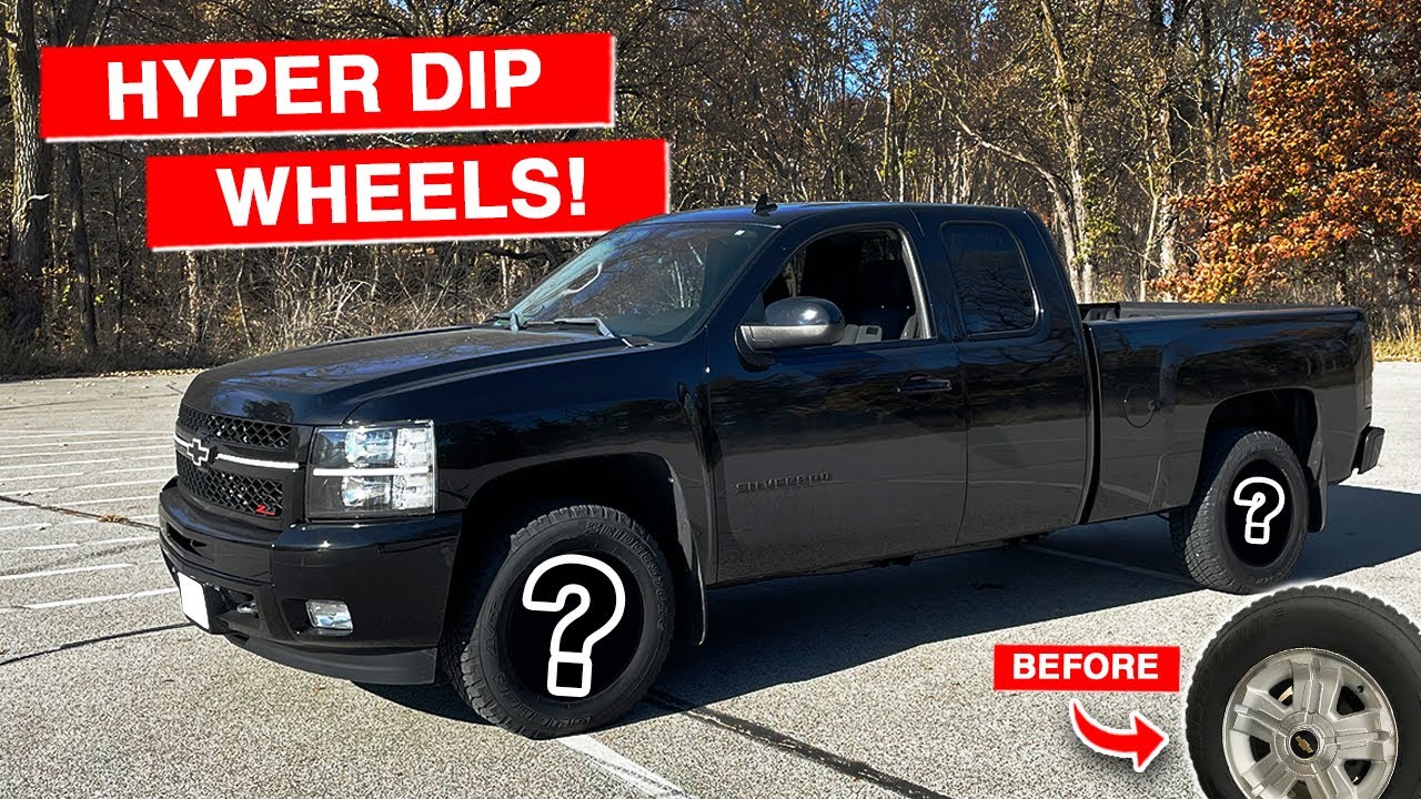 Changing The Color Of My Wheels With HyperDip | Silverado NNBS - YouTube