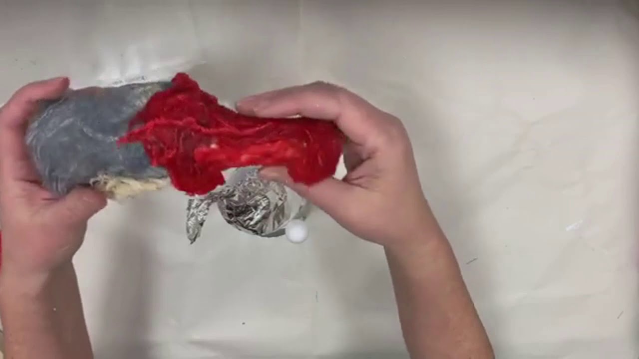 Gnome de Noël avec les produits Powertex par Brigitte Malenfant - YouTube