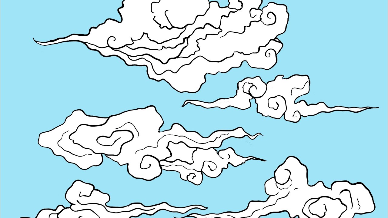 How to Draw CHINESE CLOUD ILLUSTRATION - YouTube