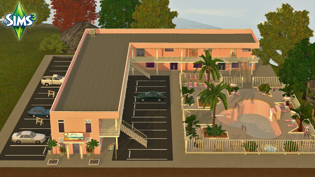 The Pink Flamingo Motel - The Sims 3 // Speed Build - YouTube