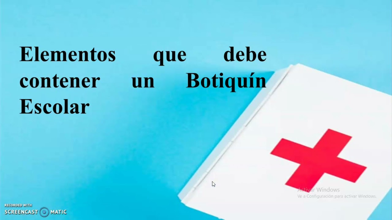 Botiquín Escolar y su importancia - YouTube
