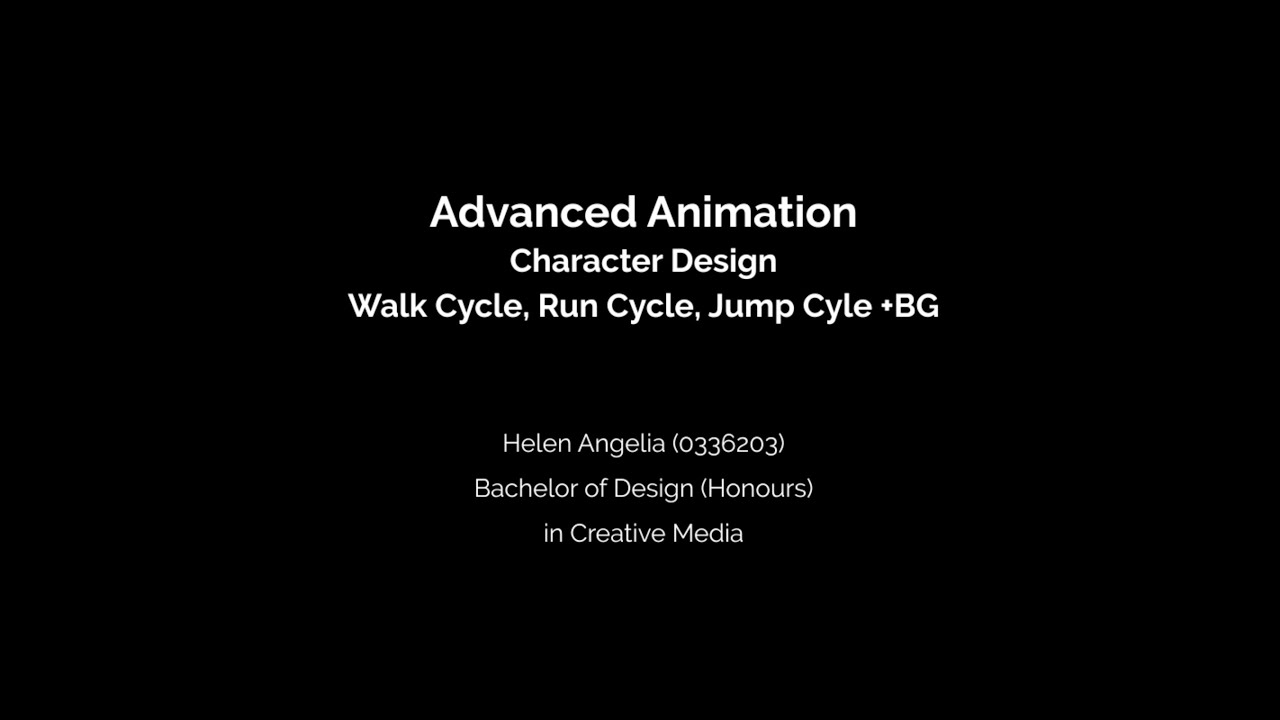 Advanced Animation - Character Design Walk Cycle, Run Cycle, Jump Cycle ...