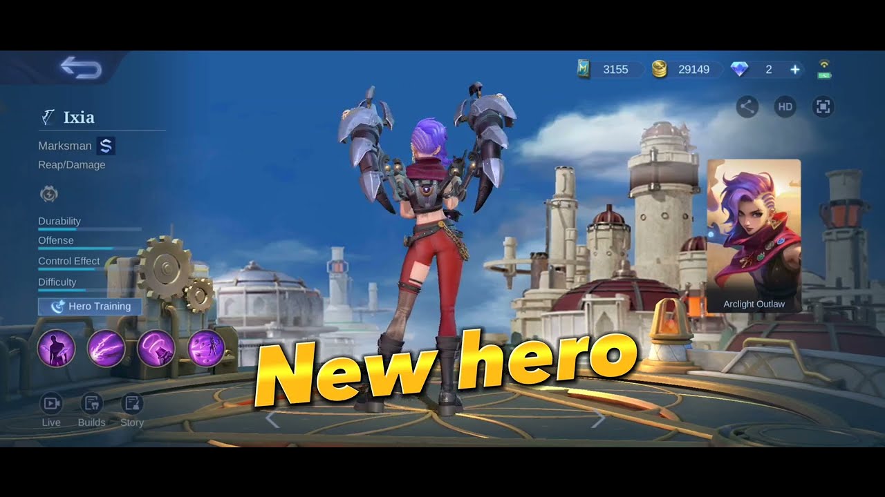 MLBB New Hero Ixia | New MM | Skill Preview #mlbbnewhero - YouTube