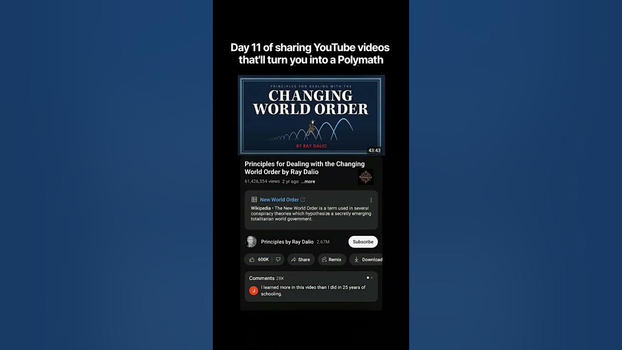 Day 11 of sharing YouTube video that'll turn you into a Polymath # ...