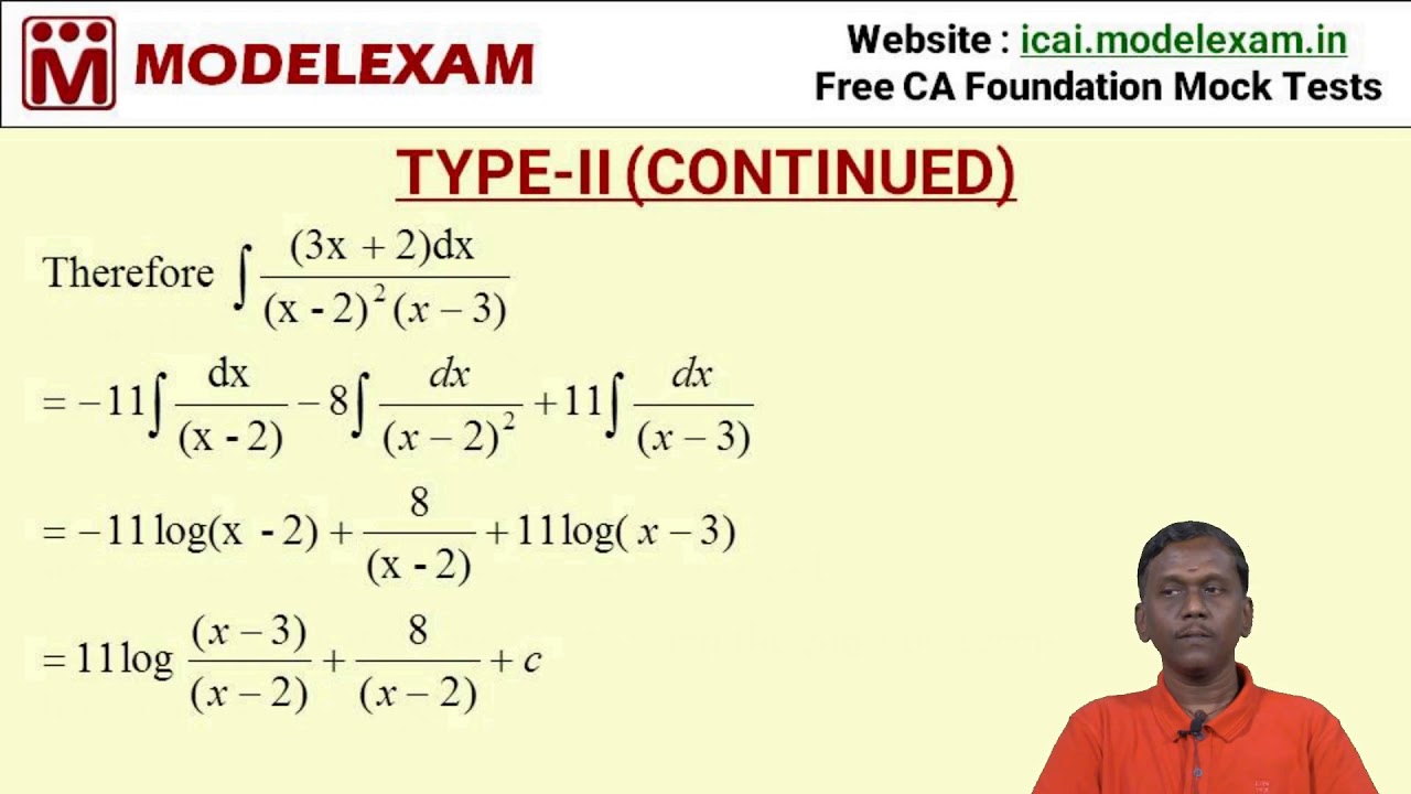 Integral Calculus - Part 3 | Business Maths | CA Foundation - YouTube