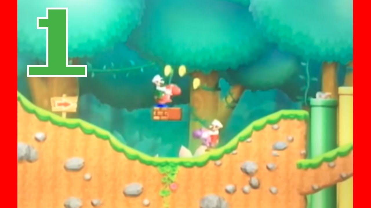 Let's Co-op Play Newer Super Mario Bros. Wii w/ Emma Part 1 - YouTube