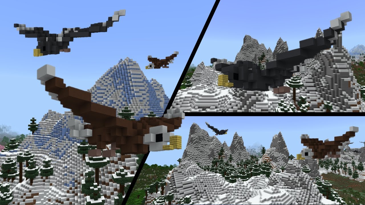 Minecraft: How to Build Eagles - YouTube