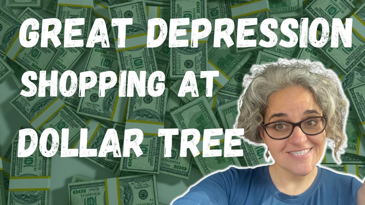 Great Depression Grocery List Shopping | Dollar Tree Food Aisle - YouTube