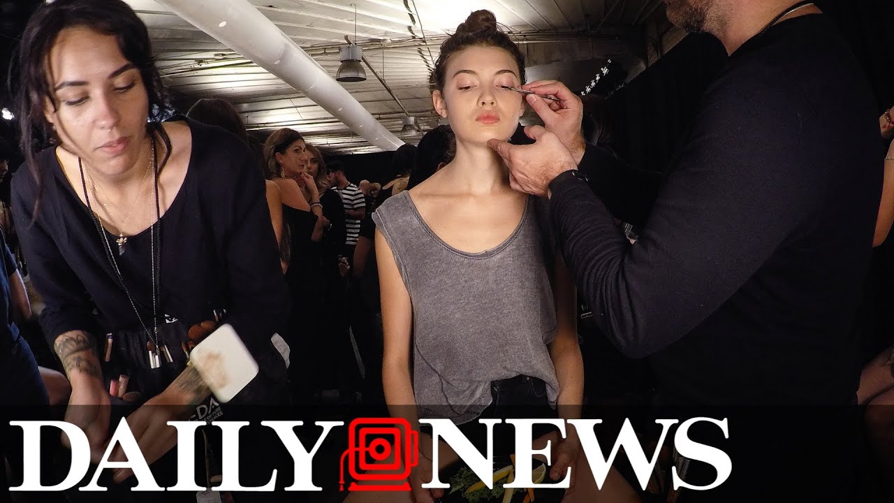 Behind the scenes time-lapse at New York Fashion Week - YouTube