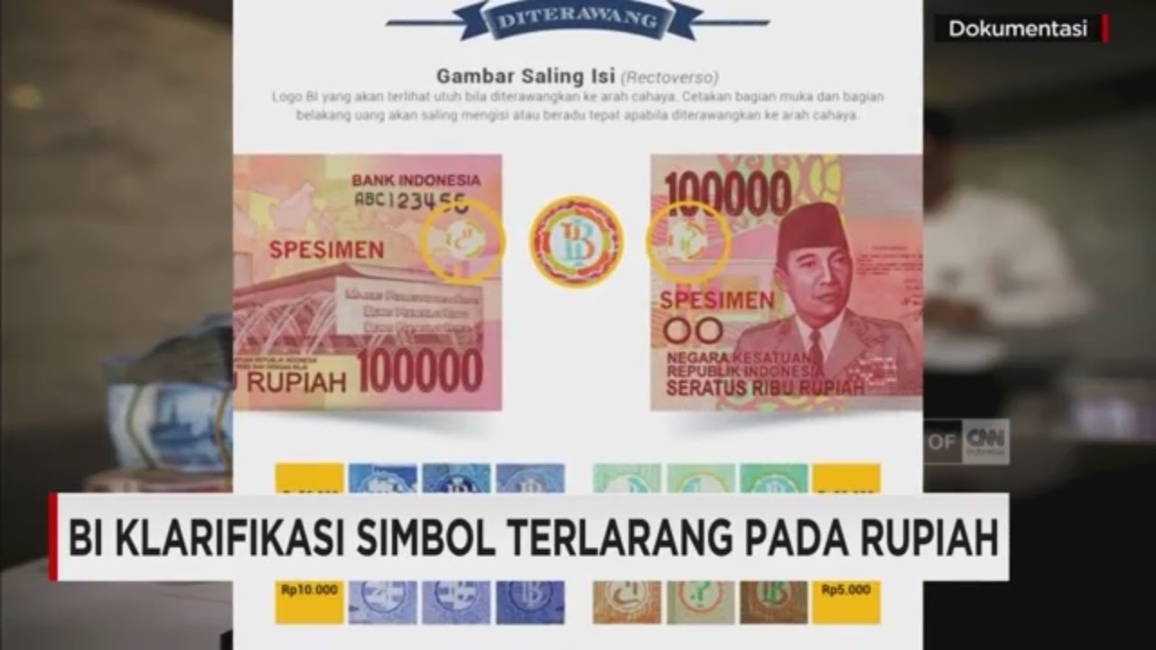 BI Klarifikasi Simbol Terlarang Pada Rupiah - YouTube